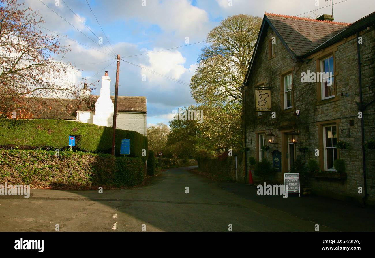 A view of the Calf's Head in Worston, Clitheroe, Lancashire U.K Stock ...