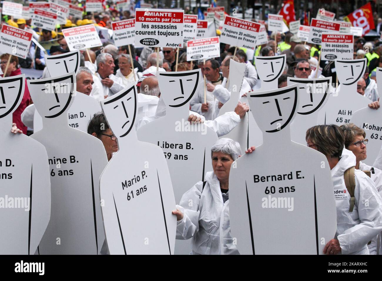 Protestors from the National Association for the Defense of Victims of ...