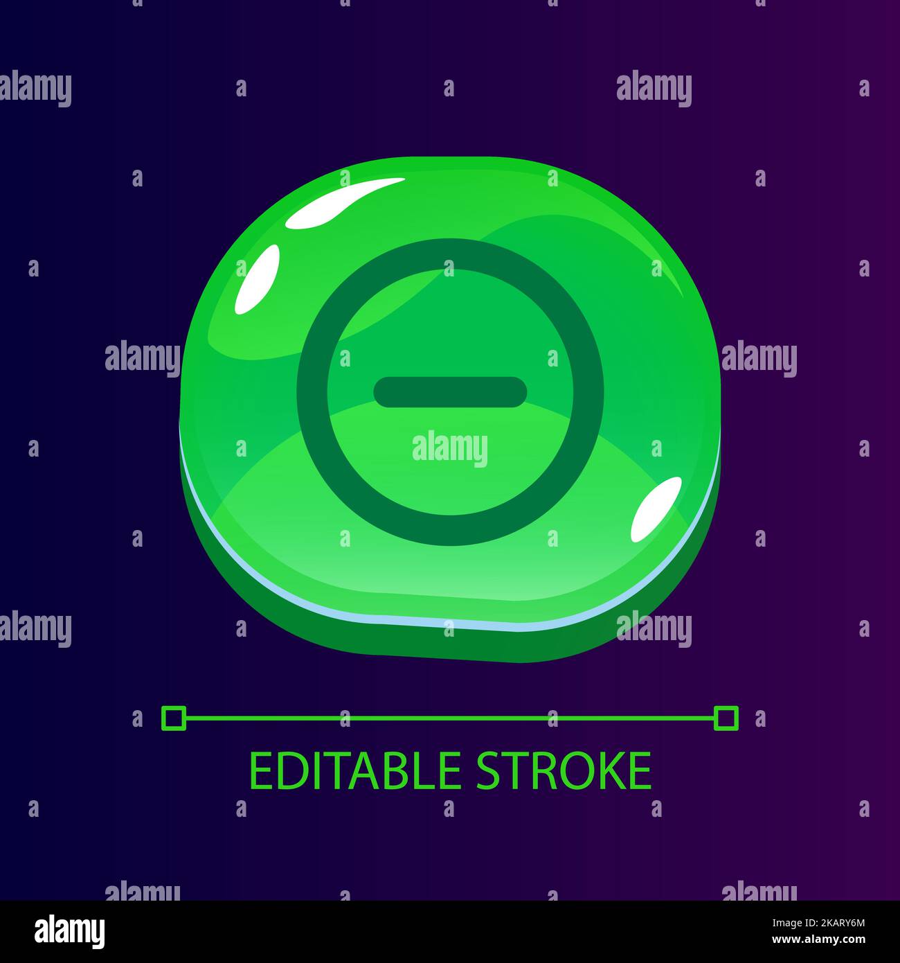 Minus glossy ui button with linear icon Stock Vector Image & Art - Alamy