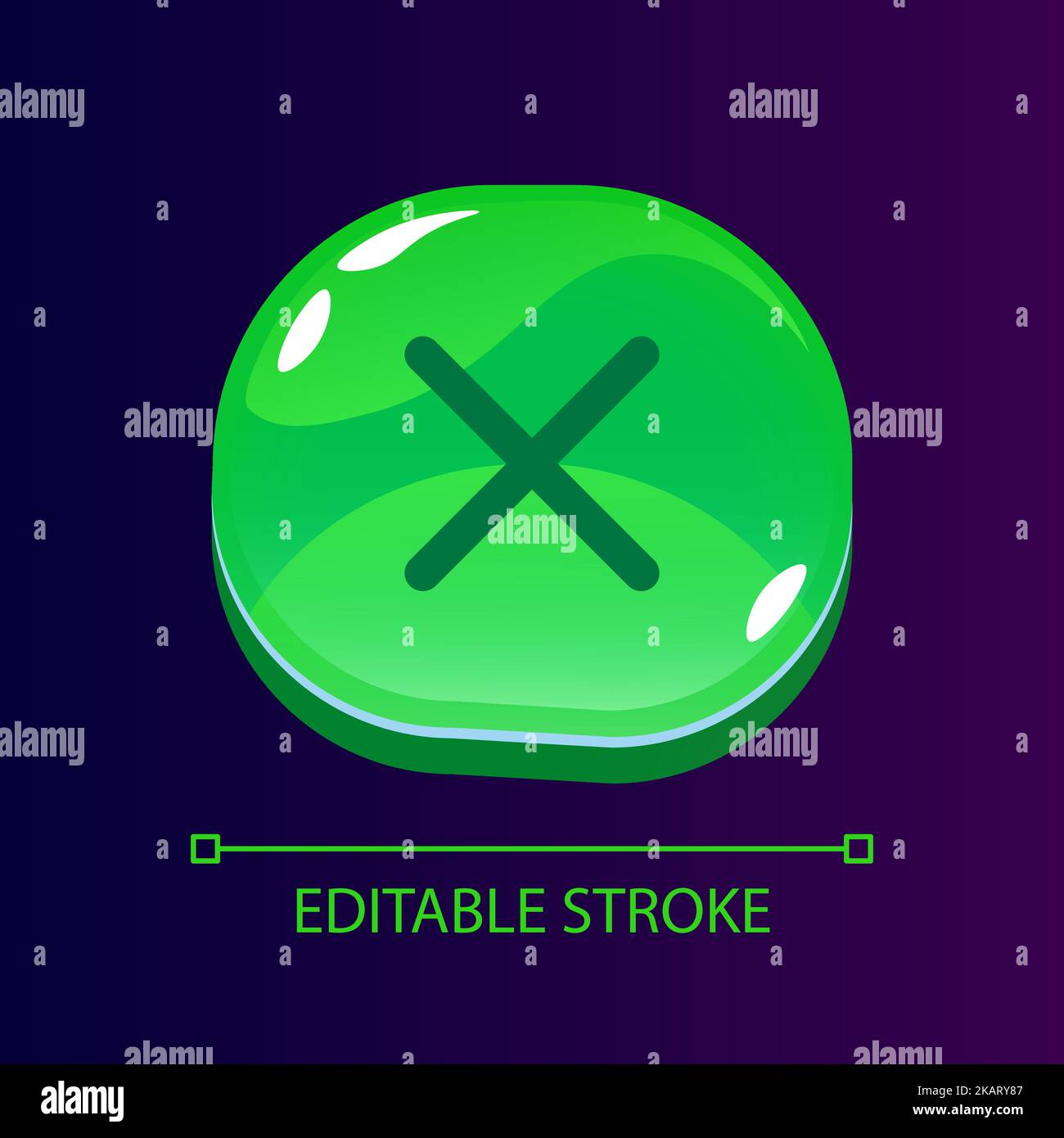 Multiplication sign glossy ui button with linear icon Stock Vector ...