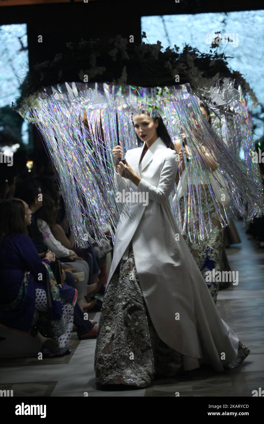 Fashion models walks on the ramp during the first day of the PFDC L ...
