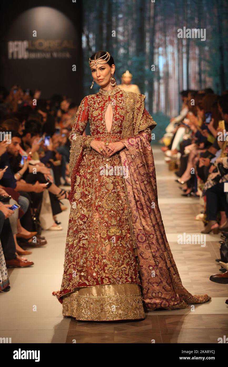 Fashion models walks on the ramp during the first day of the PFDC L ...