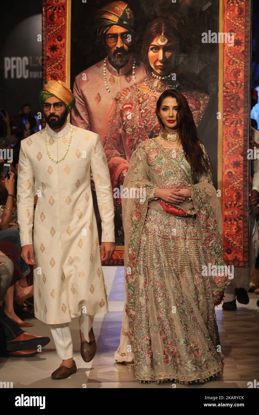 Fashion models walks on the ramp during the first day of the PFDC L ...