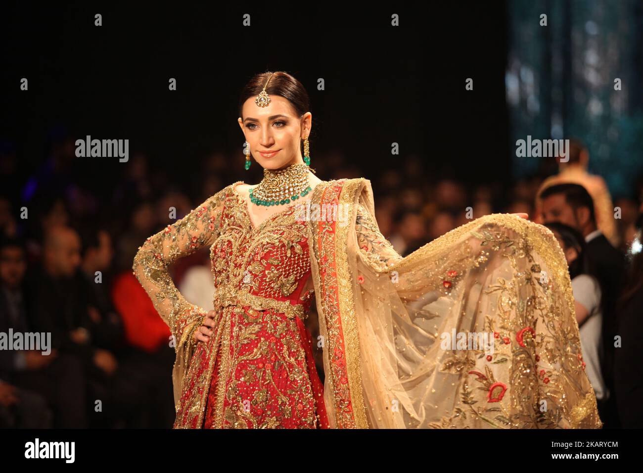 Fashion models walks on the ramp during the first day of the PFDC L ...