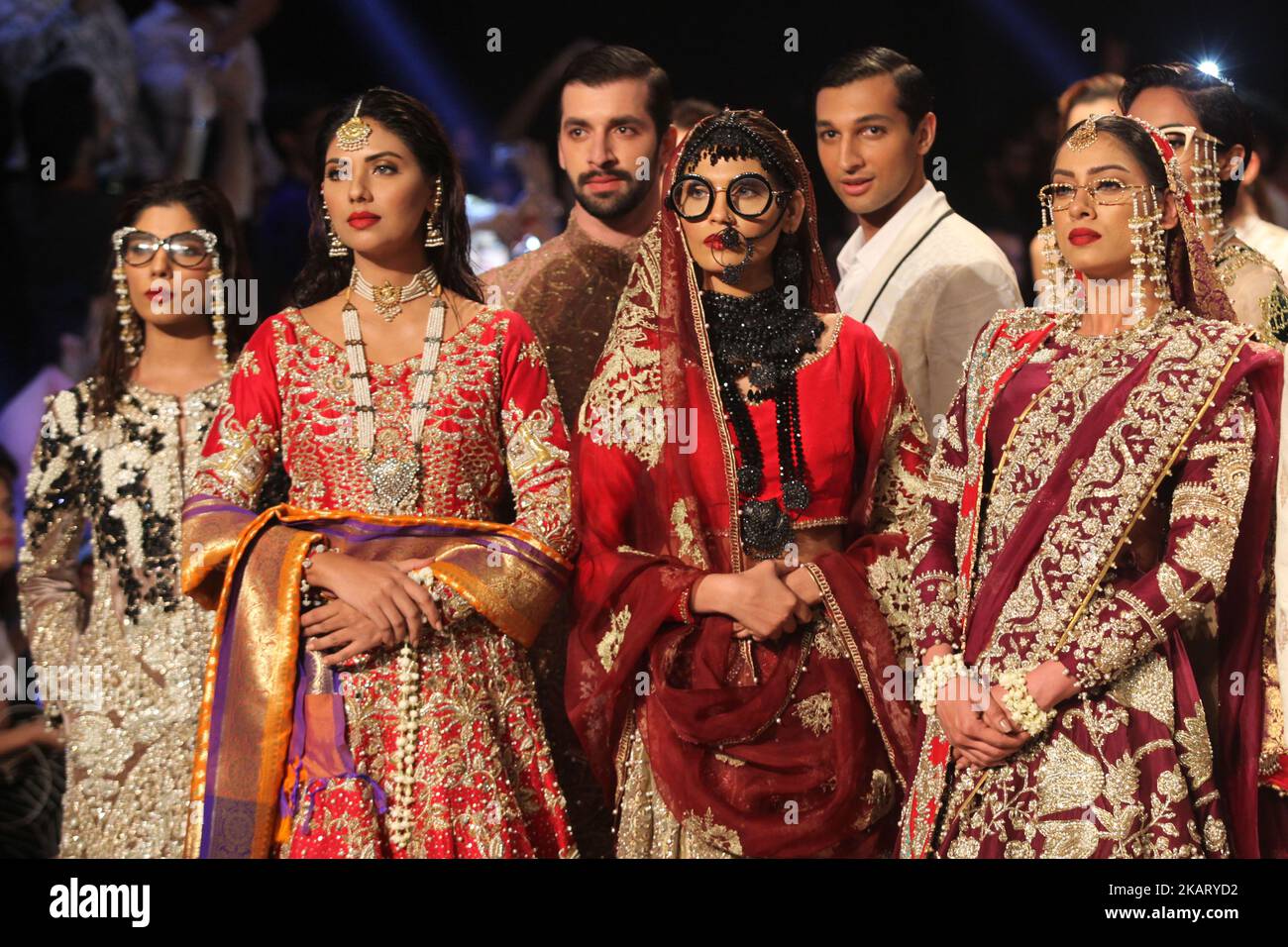 Fashion models walks on the ramp during the first day of the PFDC L ...