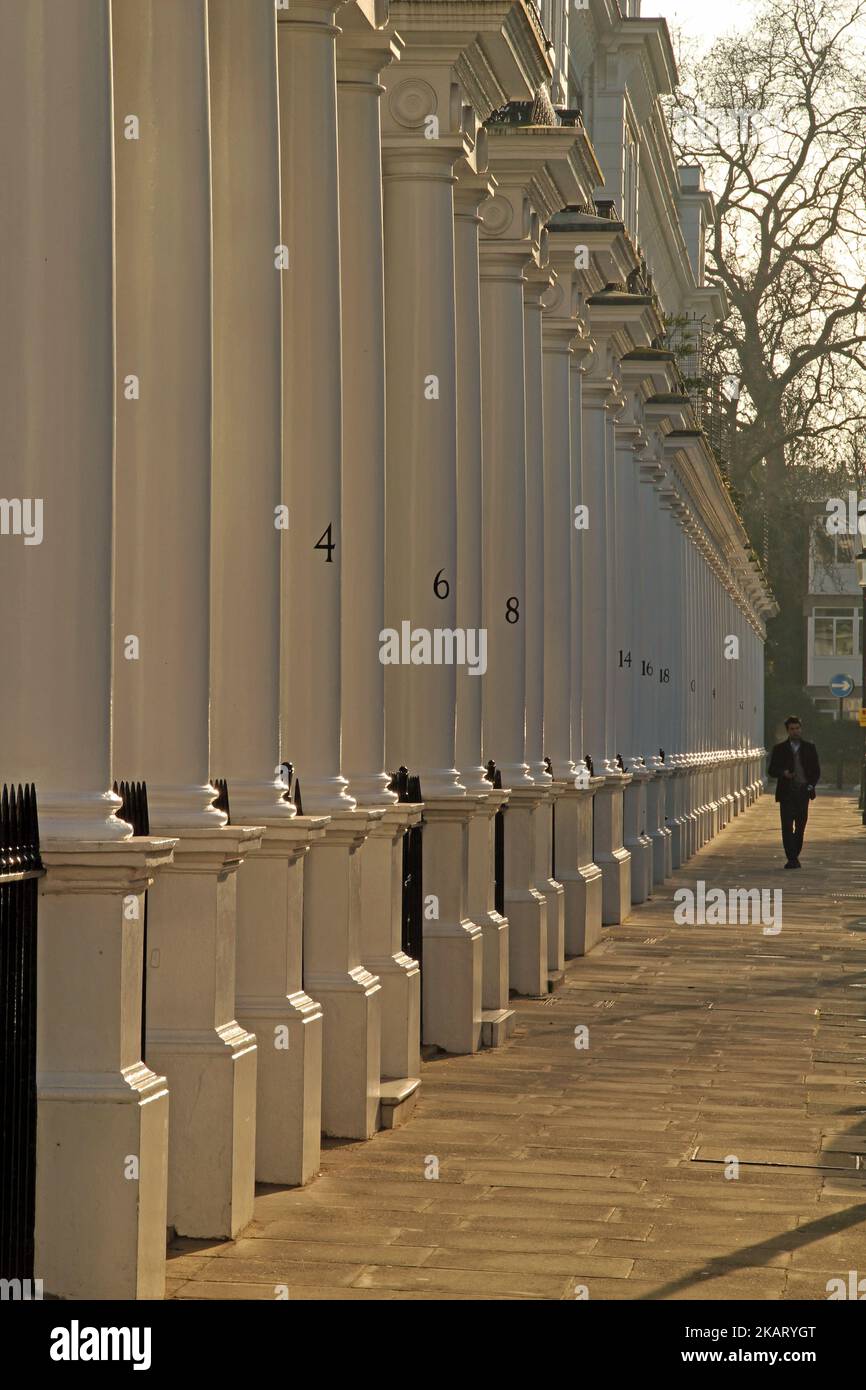 The Victorian-style columns in the streets of Chelsea, United Kingdom ...