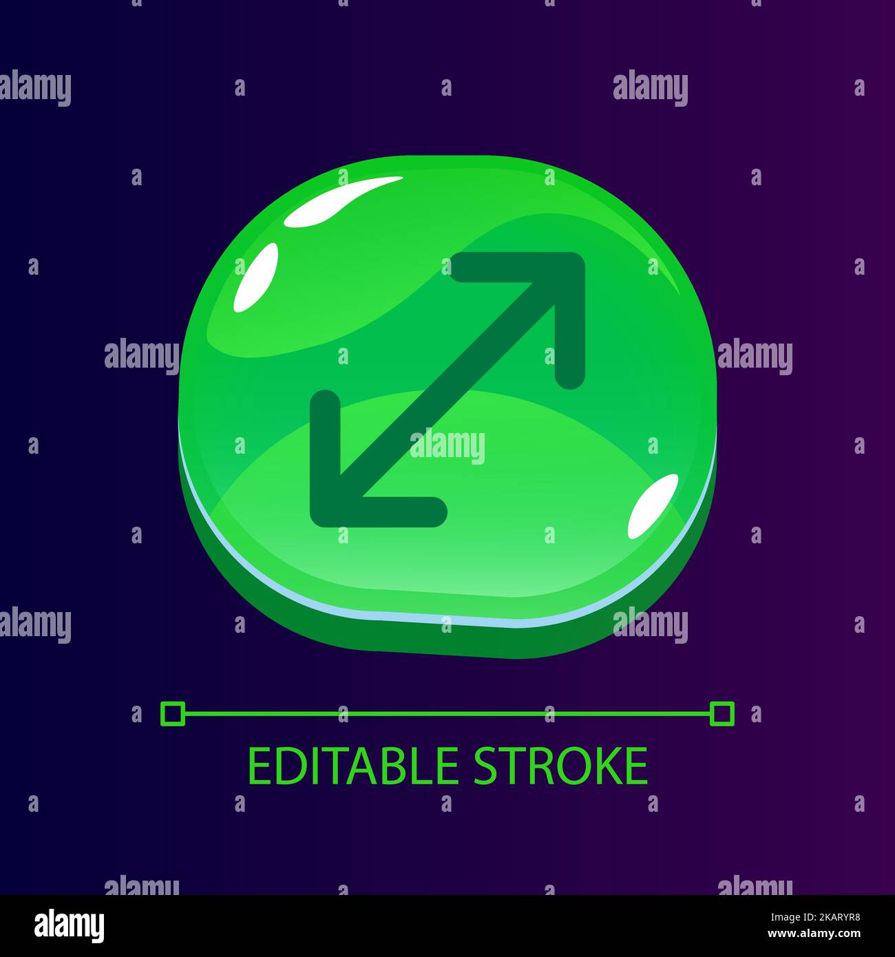 Enlarge glossy ui button with linear icon Stock Vector Image & Art - Alamy