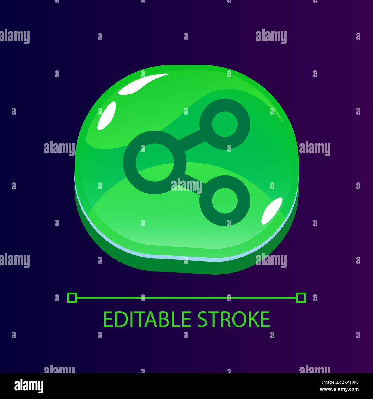 Content sharing glossy ui button with linear icon Stock Vector Image & Art - Alamy