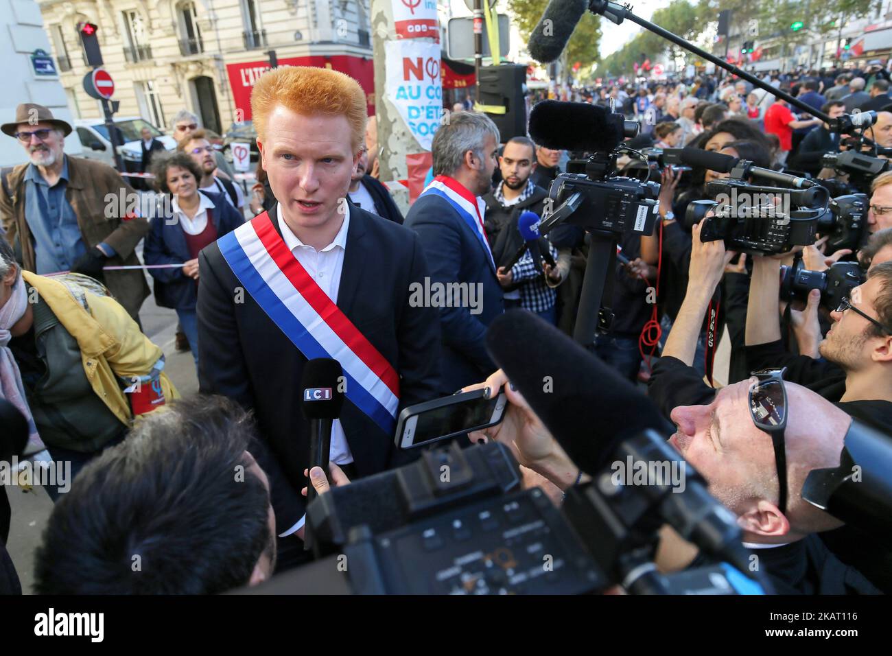 French La France Insoumise (LFI) leftist party members of parliament ...