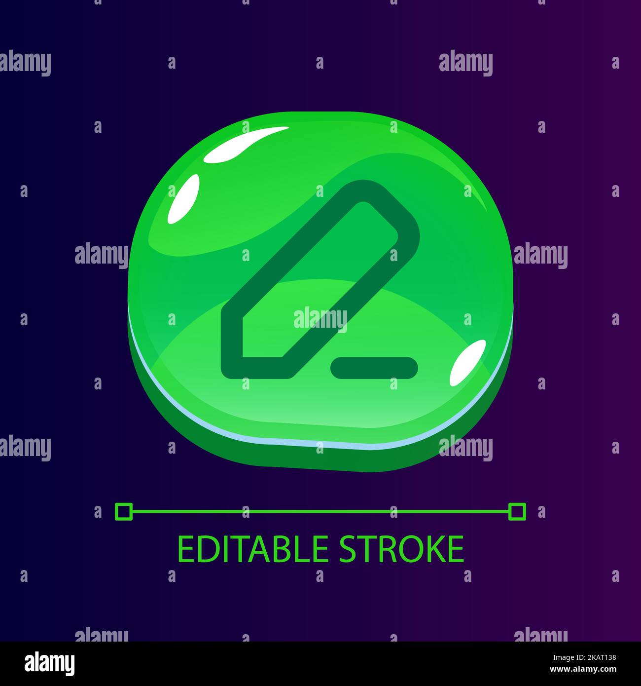 Text correction glossy ui button with linear icon Stock Vector Image & Art - Alamy