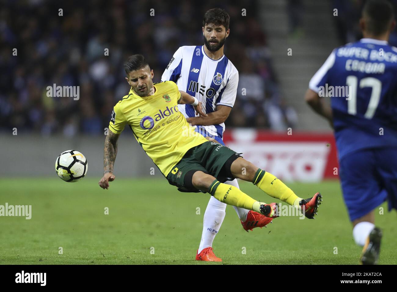 Porto's Brazilian defender Felipe with Pacos Ferreira's Brazilian ...