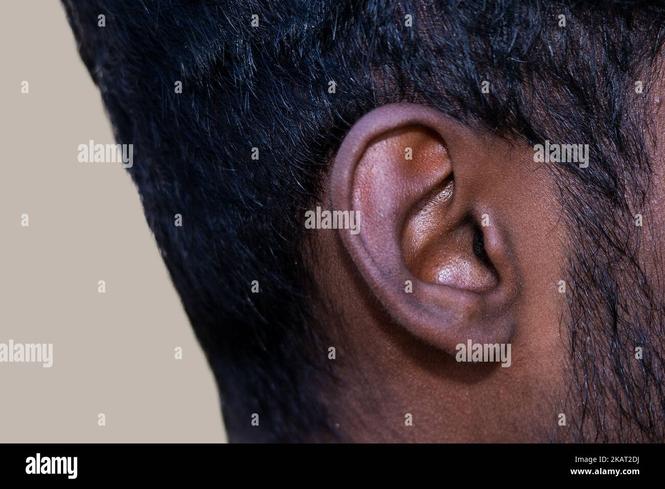 human ear close-up shot or ear ent doctor check Stock Photo - Alamy
