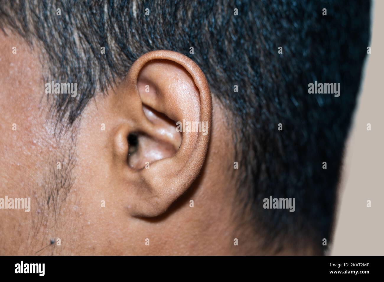 human ear close-up shot or ear ent doctor check Stock Photo - Alamy