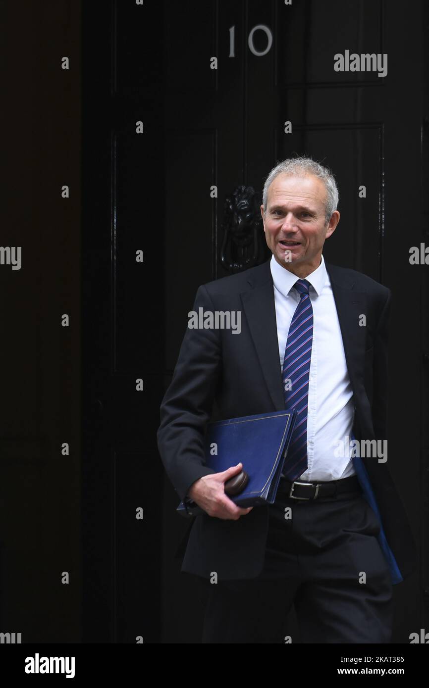 Britain's Lord Chancellor and Justice Secretary David Lidington leaves ...