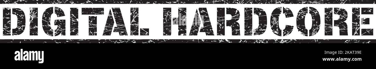 The names of music genres in dirty font, black and white, "digital hardcore Stock Vector Image ...