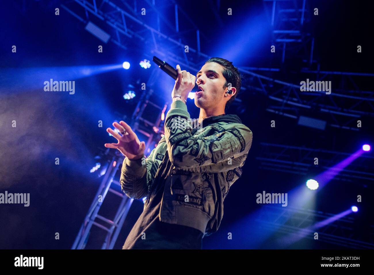 The Latin American boy band CNCO (members: Christopher Vélez, Richard ...