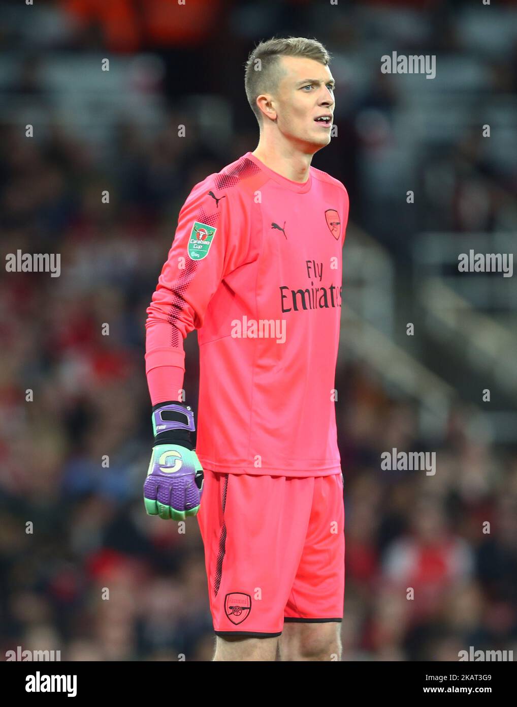 Arsenal's Matt Macey making his Debut during Carabao Cup 4th Round ...