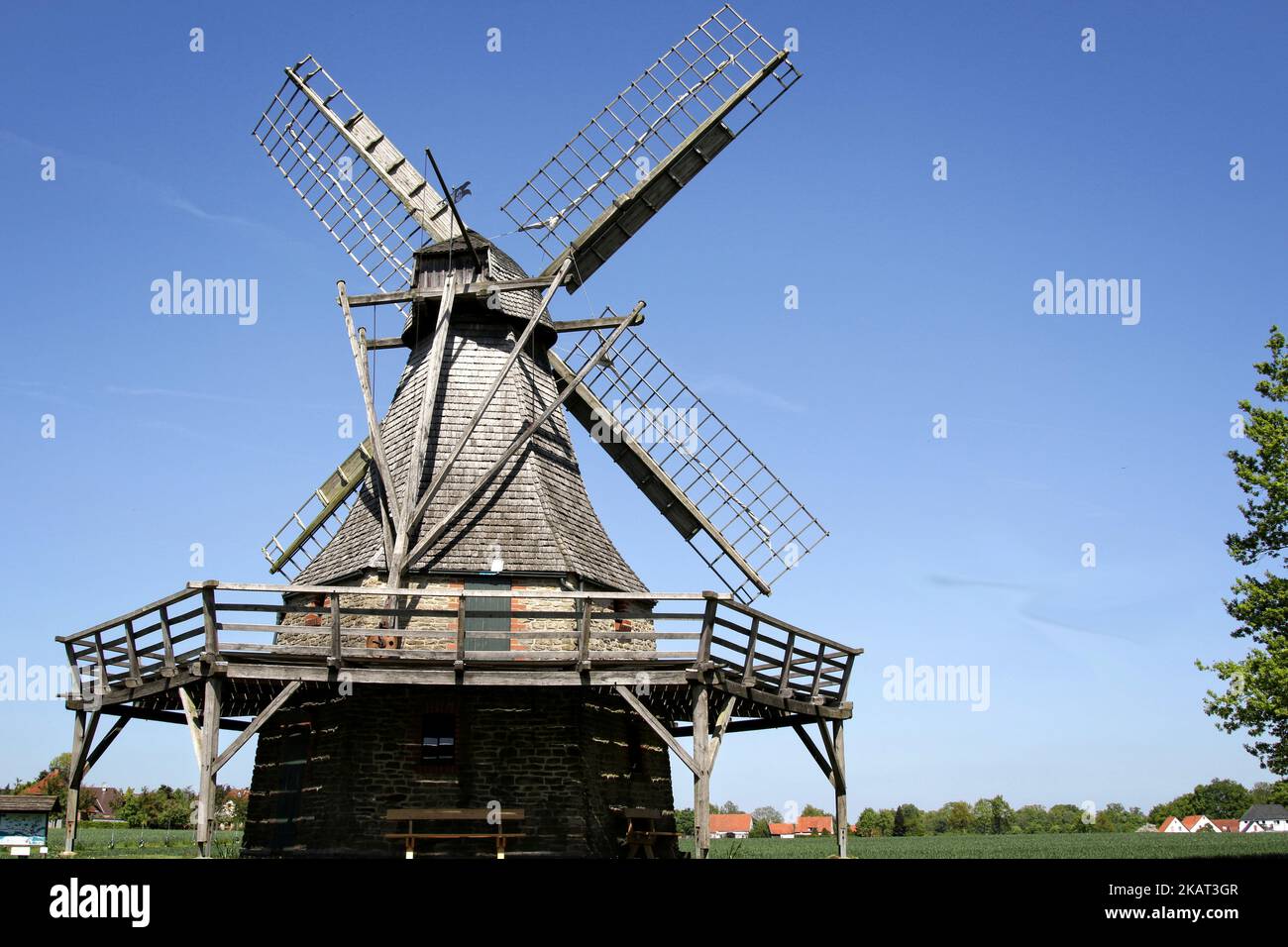 Historic wooden windmill hi-res stock photography and images - Alamy