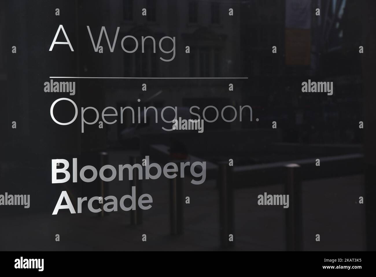 The Bloomberg Arcade opens in the City of London, on October 25, 2017 ...