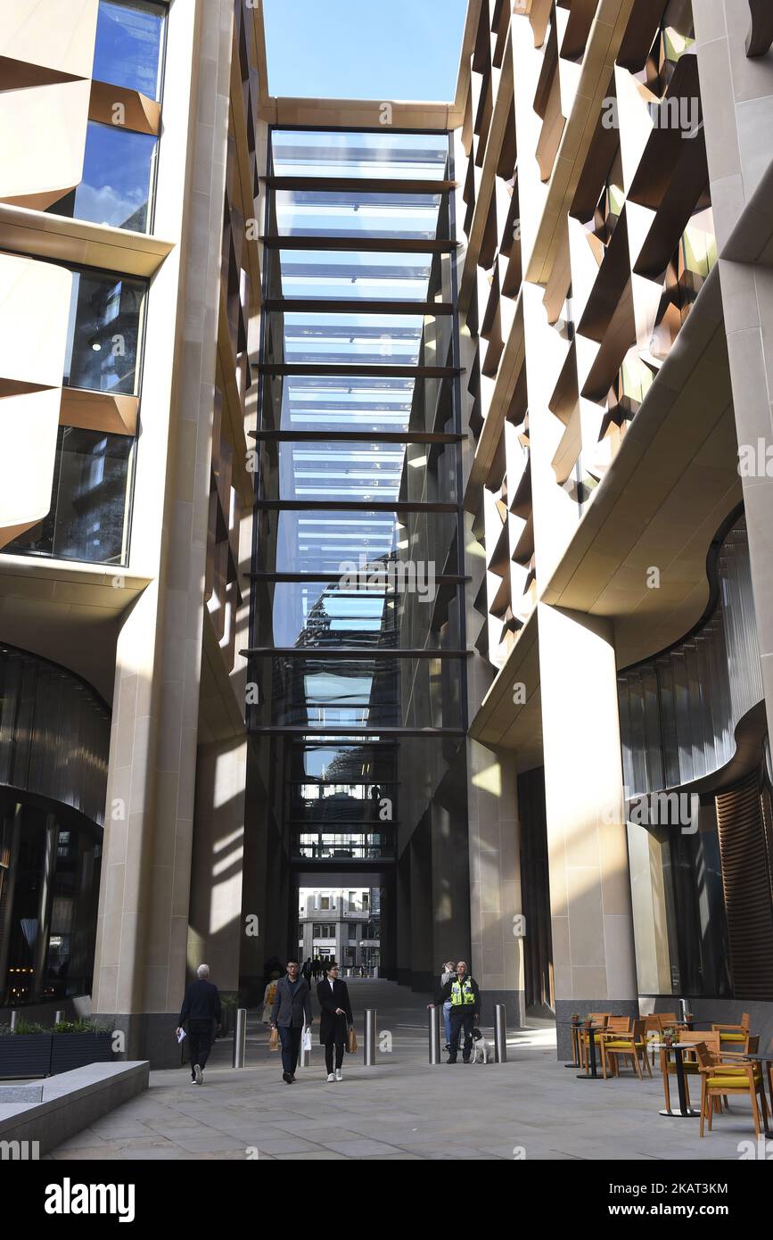 The Bloomberg Arcade opens in the City of London, on October 25, 2017 ...