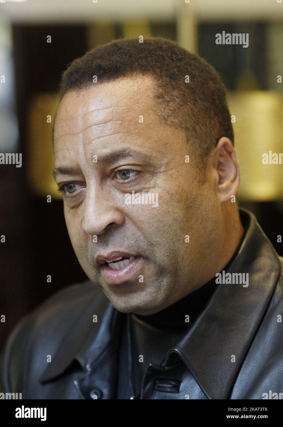 US designer Keith Holman speaks during a meeting with Ukrainian ...