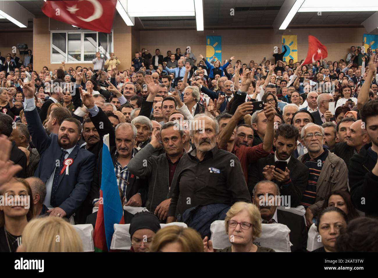 A crowd awaits the launch of the IYI Party, a new nationalist platform ...