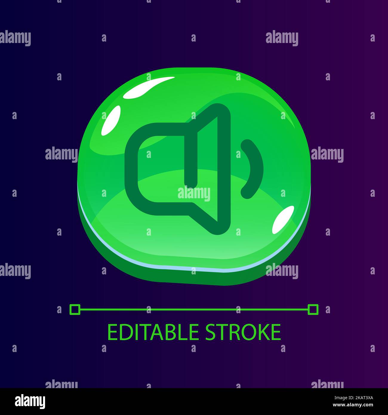 Low sound glossy ui button with linear icon Stock Vector Image & Art ...