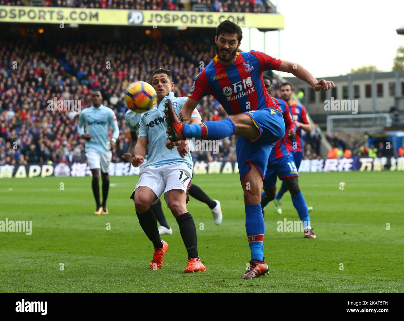 Crystal Palace's James Tomkins during Premier League match between ...