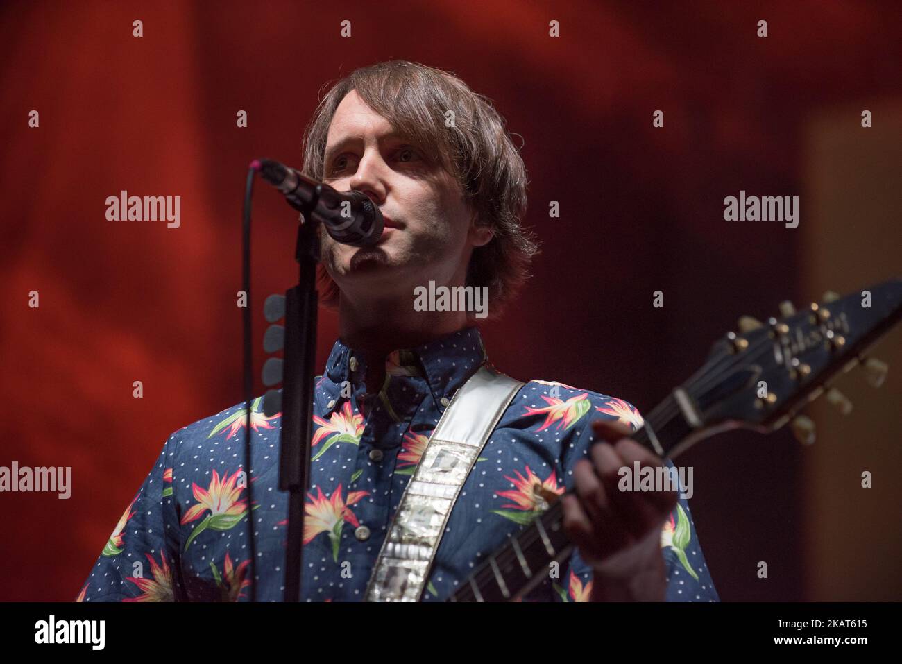 Northern Irish alternative rock band Ash perform live at Arena Wembley ...