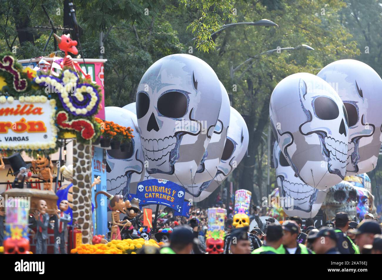 People are seen participate during the traditional Skulls Parade as ...
