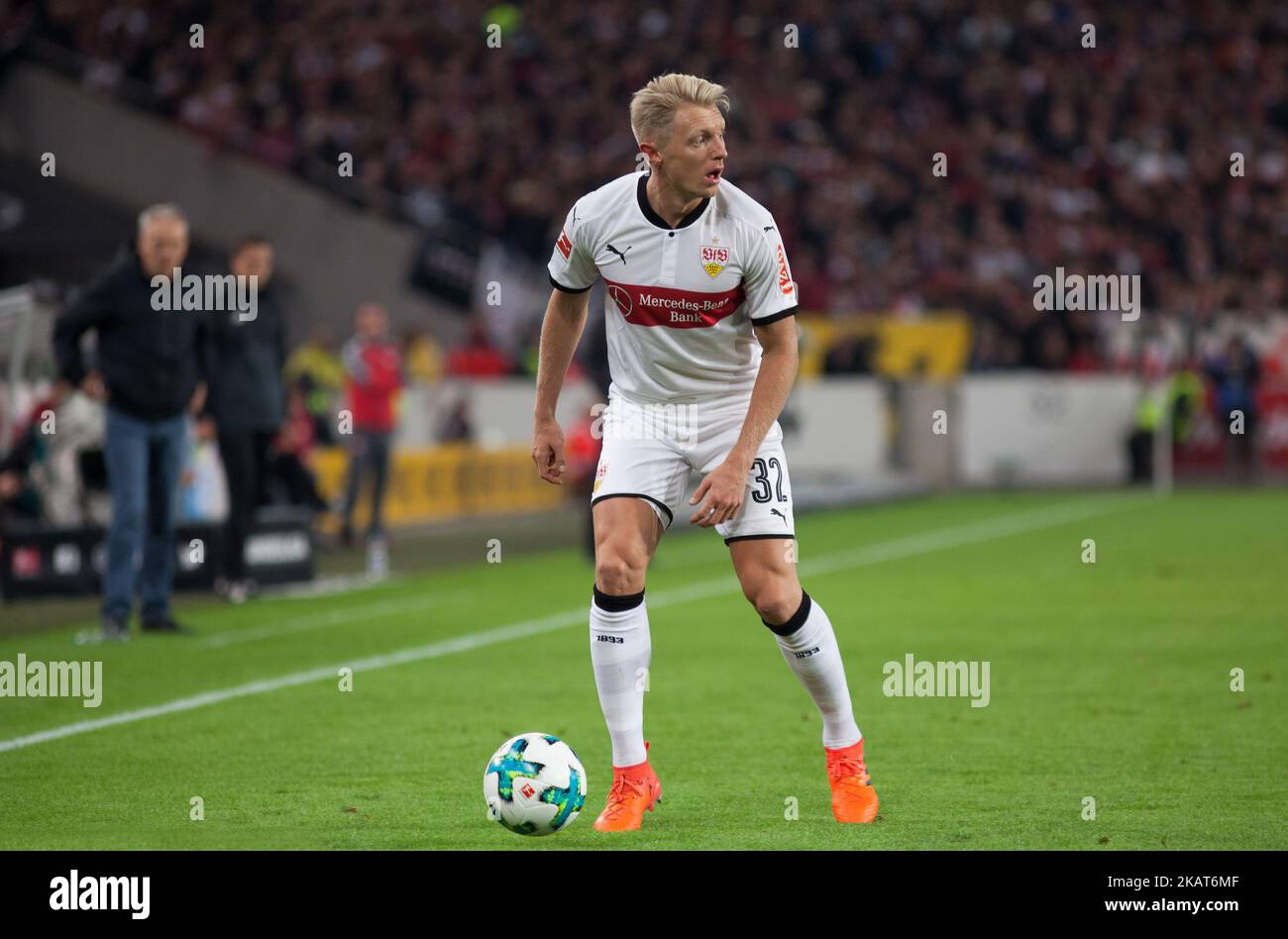 Stuttgarts Andreas Beck initiates a counter during the Bundesliga match ...