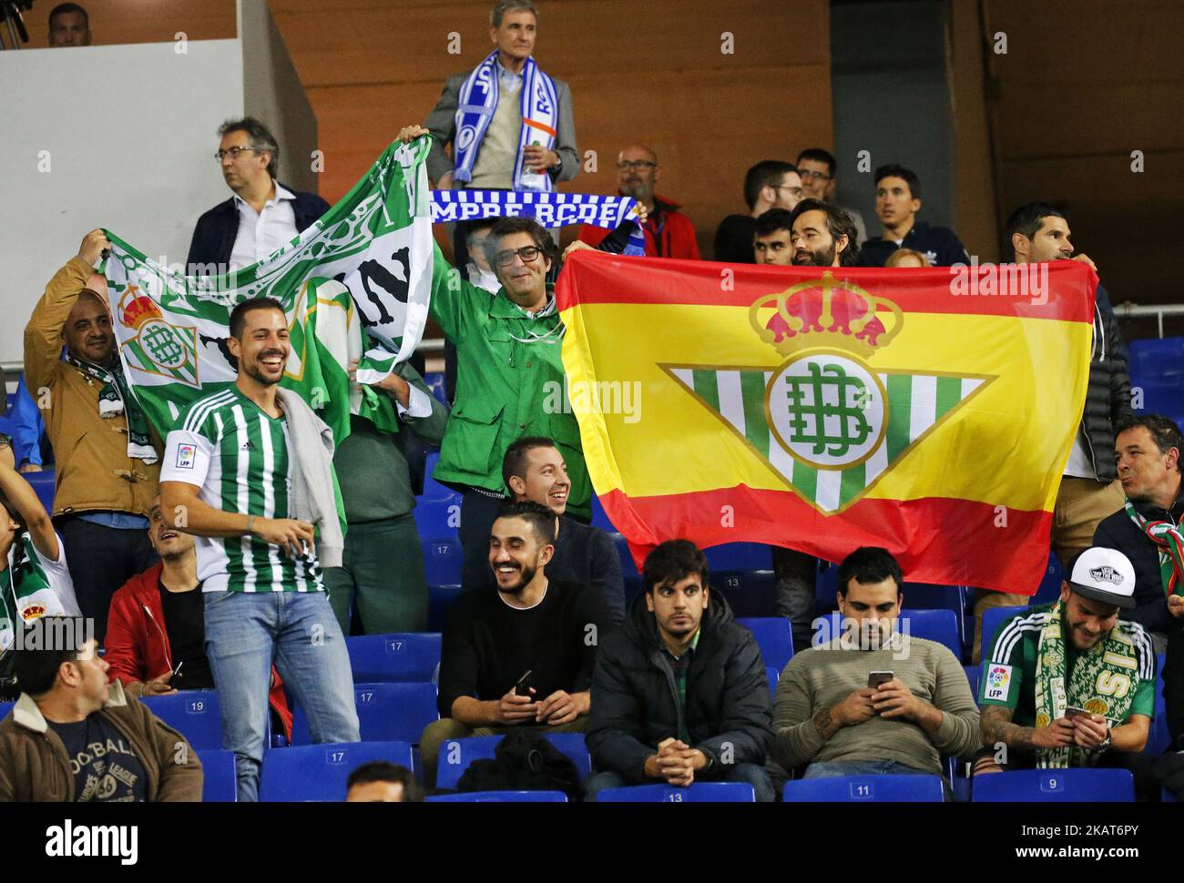 Betis supporters during La Liga match between RCD Espanyol v Real Betis ...