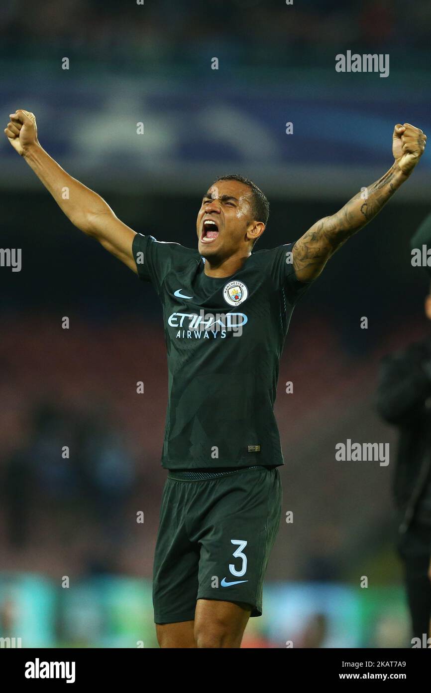 Danilo of Manchester City celebration during the UEFA Champions League ...