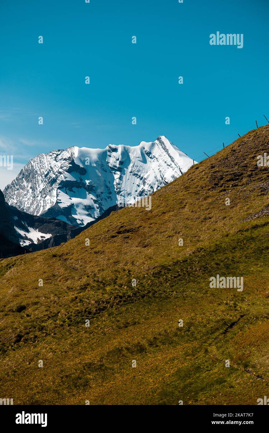 The Bernese Oberland hiking ridge landscape in Switzerland Stock Photo ...