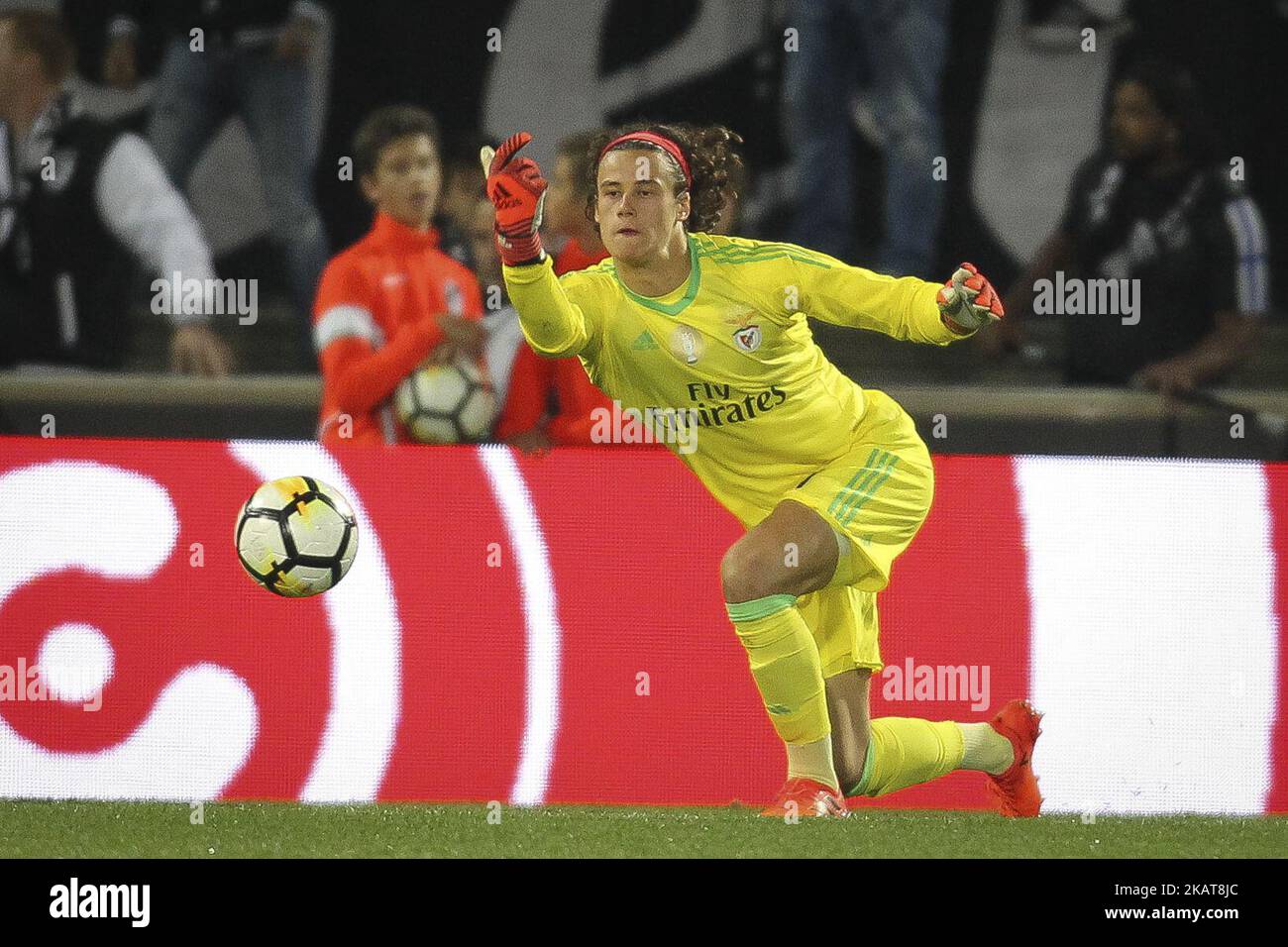 Benfica's Belgian goalkeeper M. Svilar during the Premier League 2017/ ...