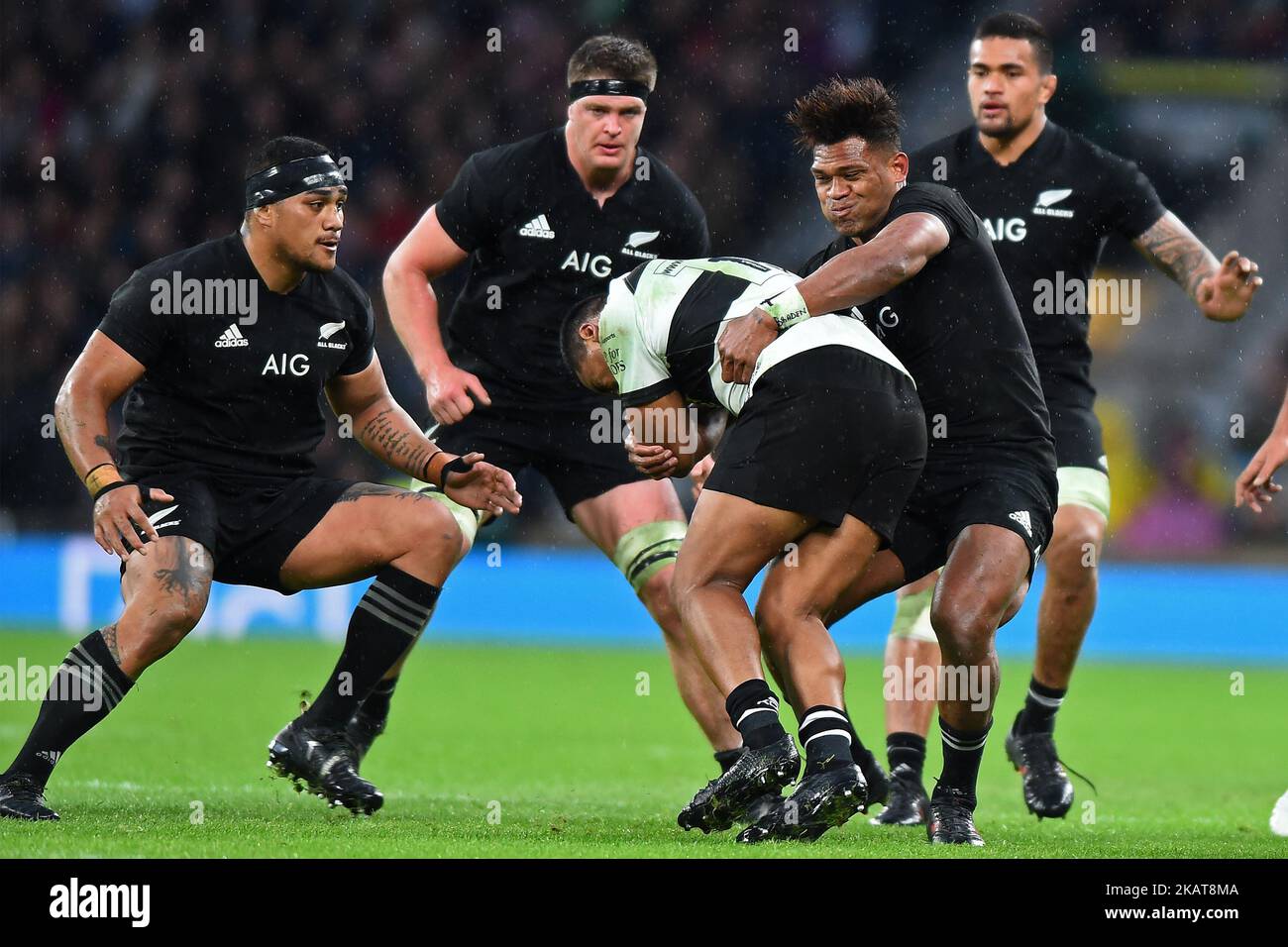 Barbarians Julian Savea gets tackled by his brother New Zealand's Ardie ...