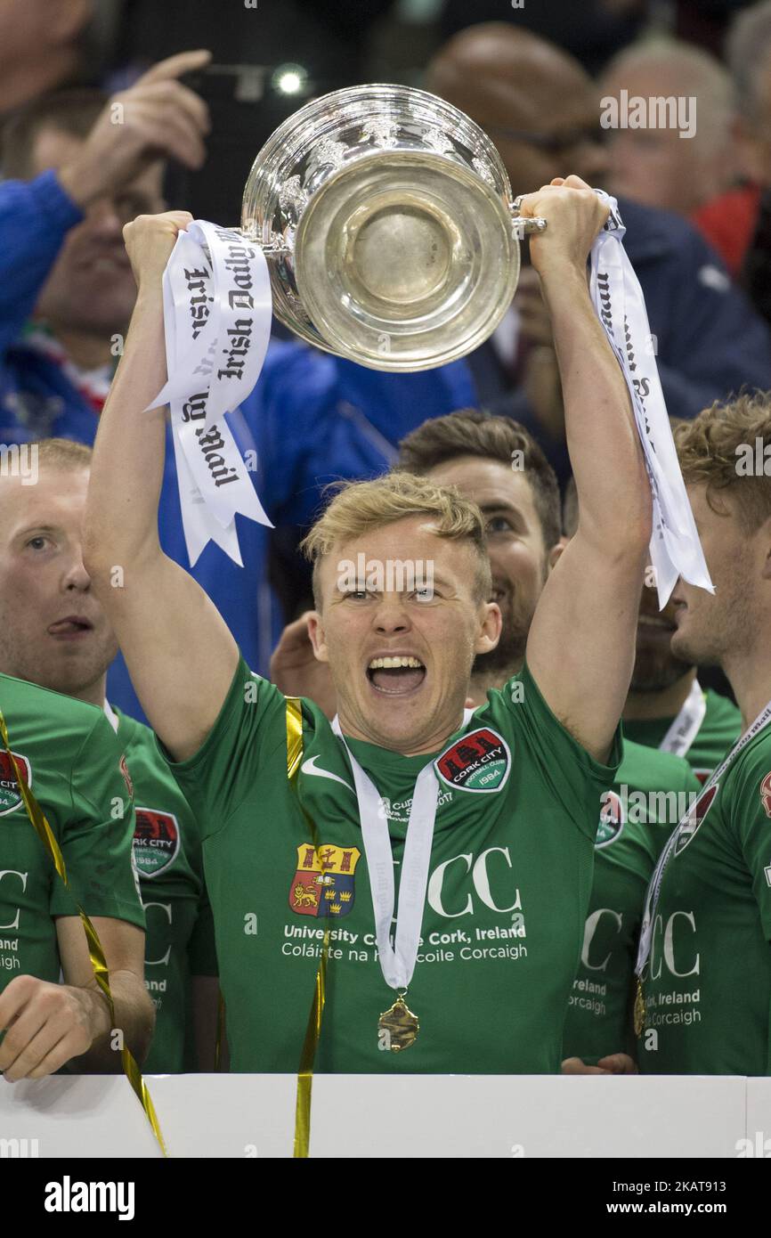 Conor McCormak of Cork with the a trophy during the Irish Daily Mail ...