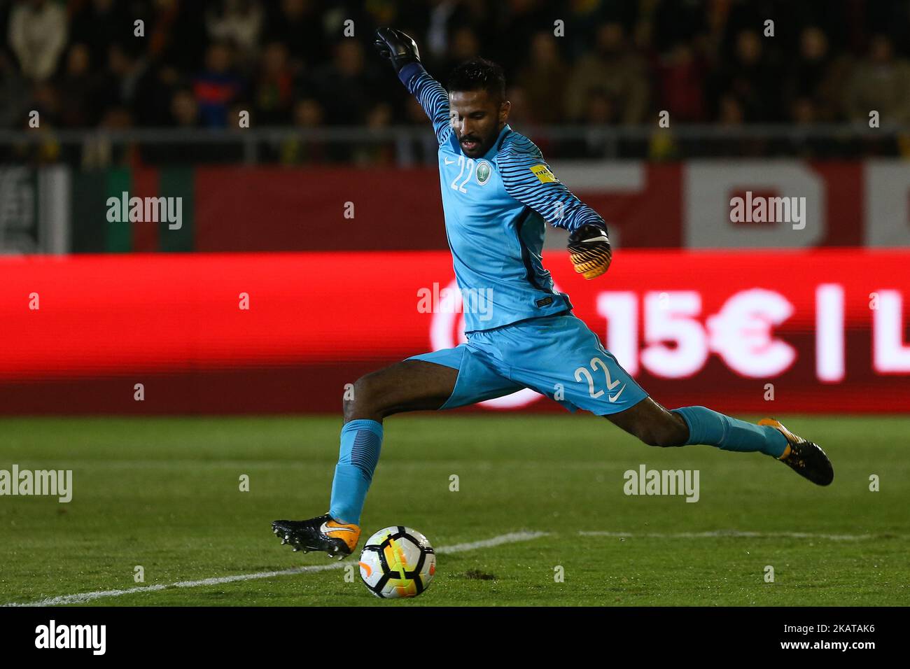 Saudi Arabia goalkeeper Mohammed Al Owais during the match between ...