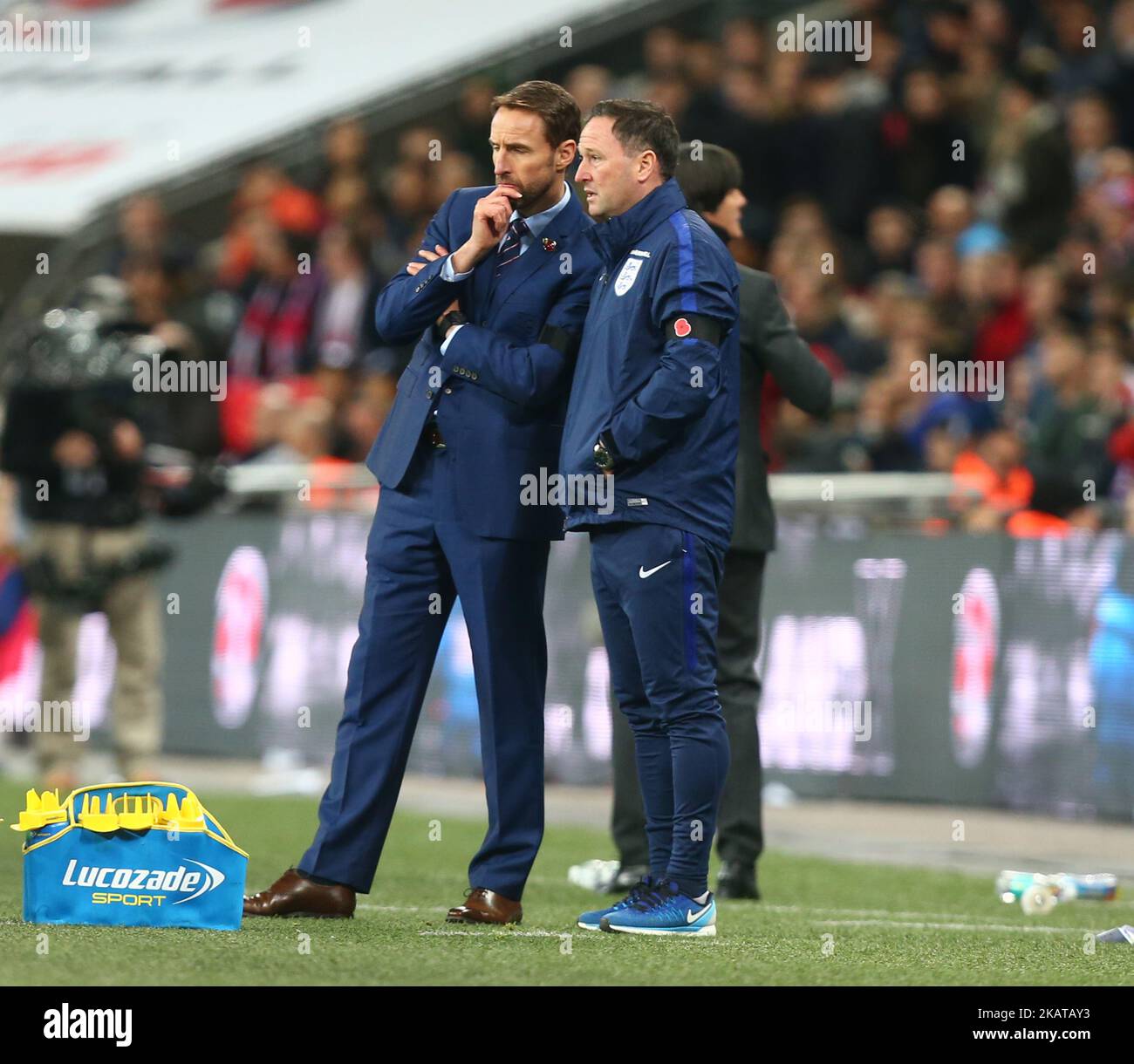 L-R England's Manager Gareth Southgate and First Team Coach Steve ...