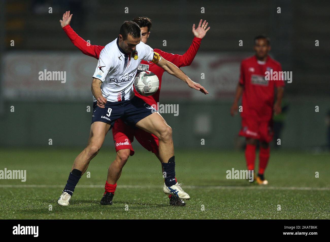 Ettore Marchi of A.S. Gubbio 1910 in action during the Lega Pro 17/18 ...