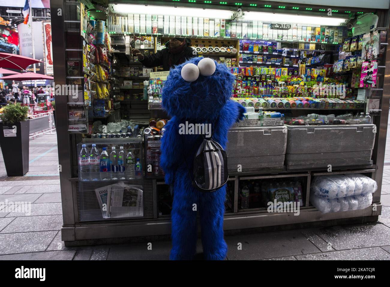 A dressed man in Times Square, New York, United States, on October 13 ...