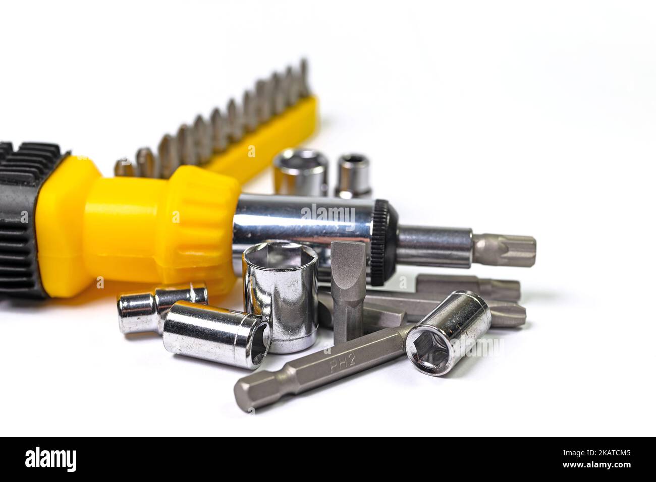 Various screwdriver bits and sockets Stock Photo - Alamy