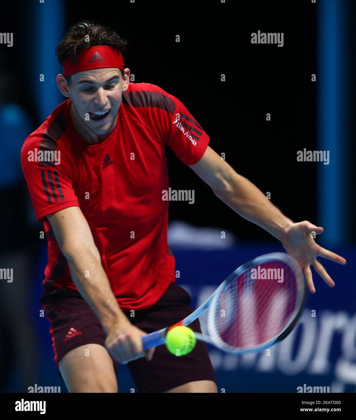 Dominic Thiem of Austria against David Goffin of Belgium during Day six ...