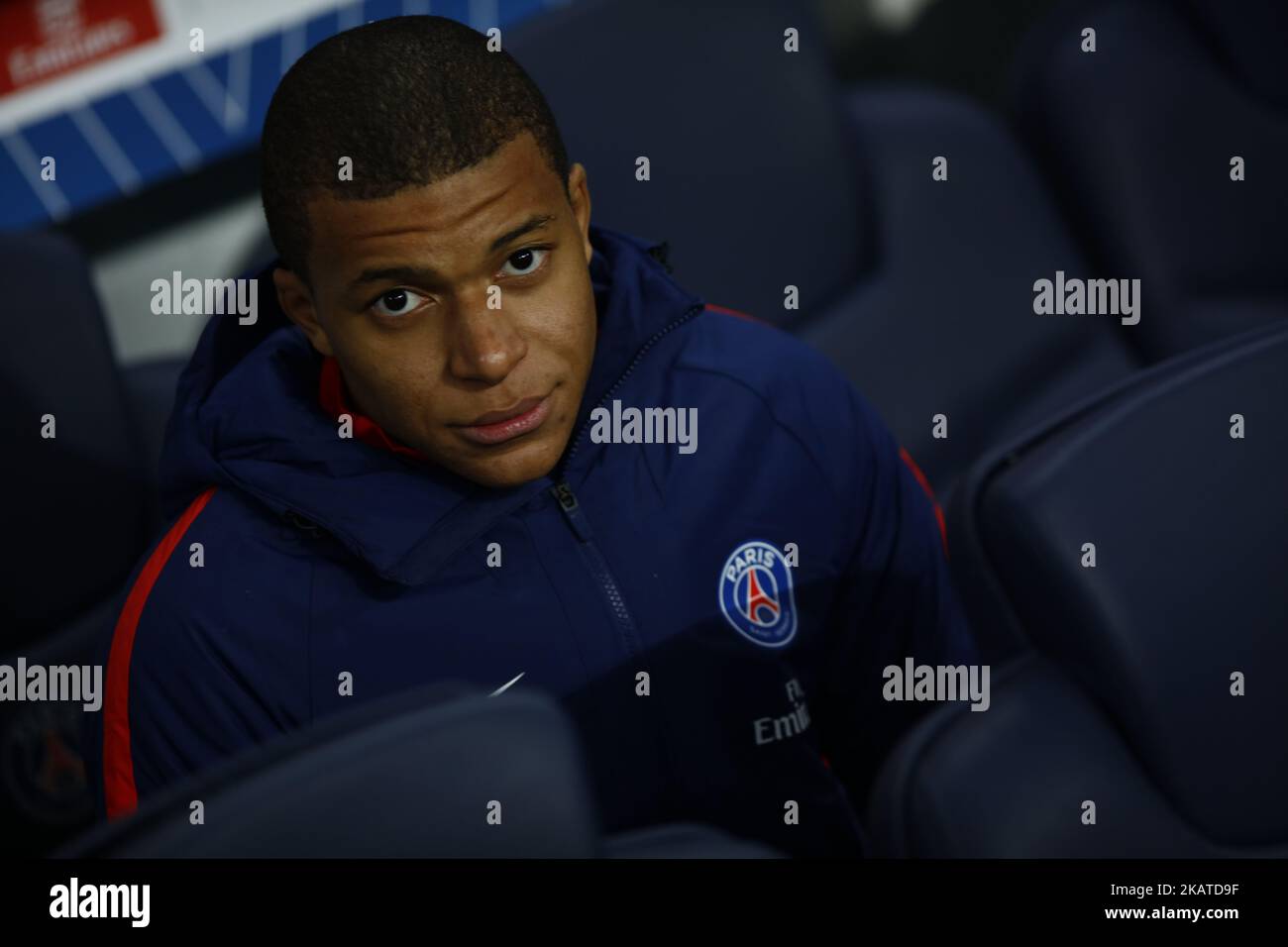 France's forward Kylian Mbappe looks at camera during the French L1 ...