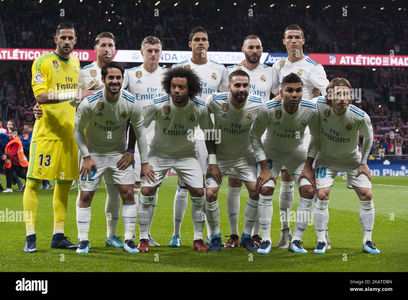 Line up Real Madrid (Kiko Casilla, Sergio Ramos, Toni Kroos, Varane ...