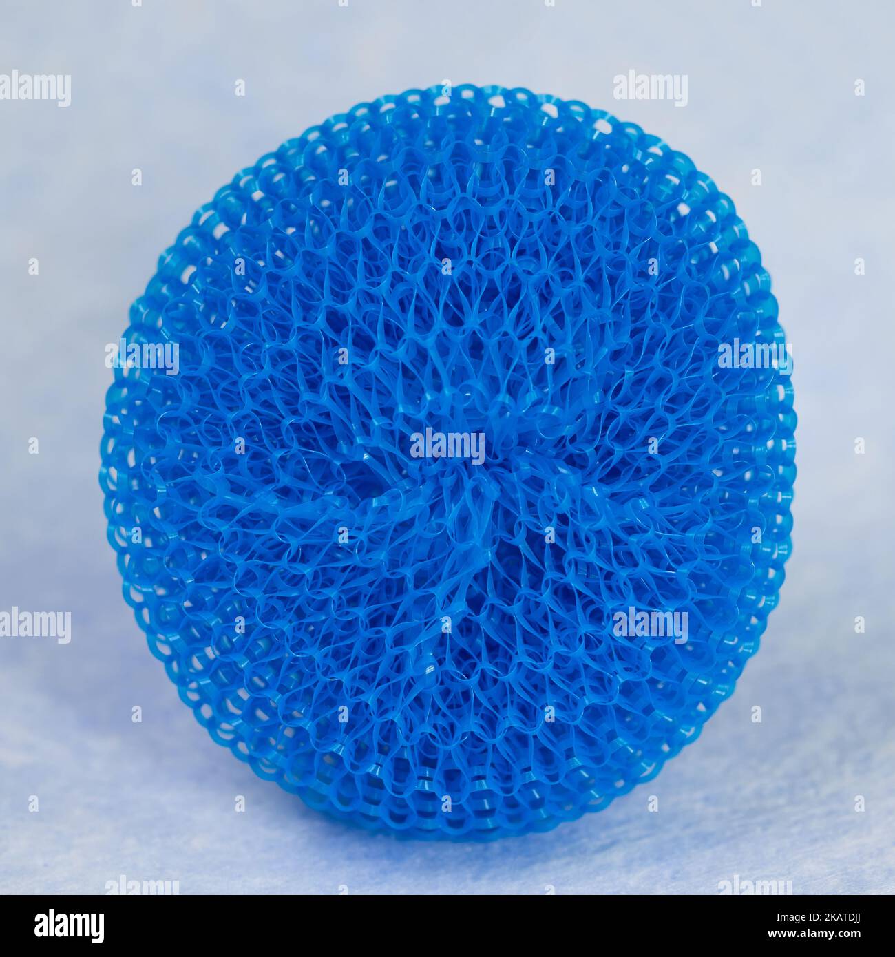 Blue scourer in a close-up Stock Photo - Alamy