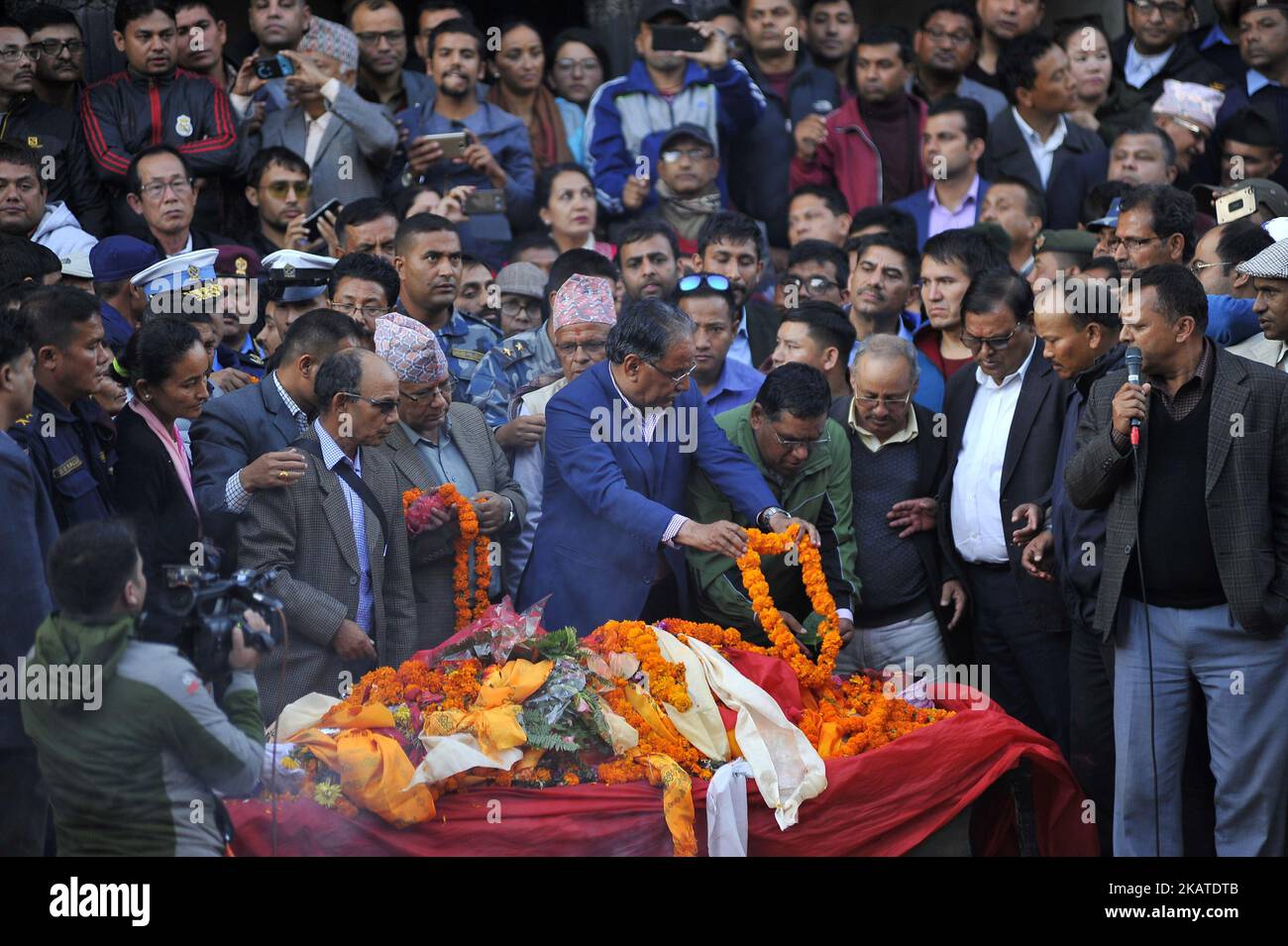 Former Prime Minister Pushpa Kamal Dahal gives final tribute on the ...