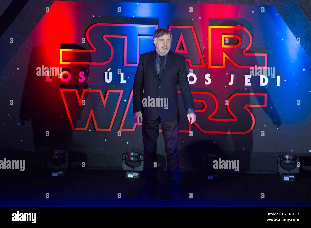 Actor Mark Hamill is seen attending at black carpet of the Star Wars ...