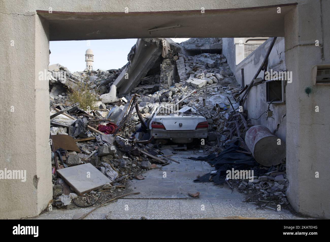 Destroyed house buried car hi-res stock photography and images - Alamy