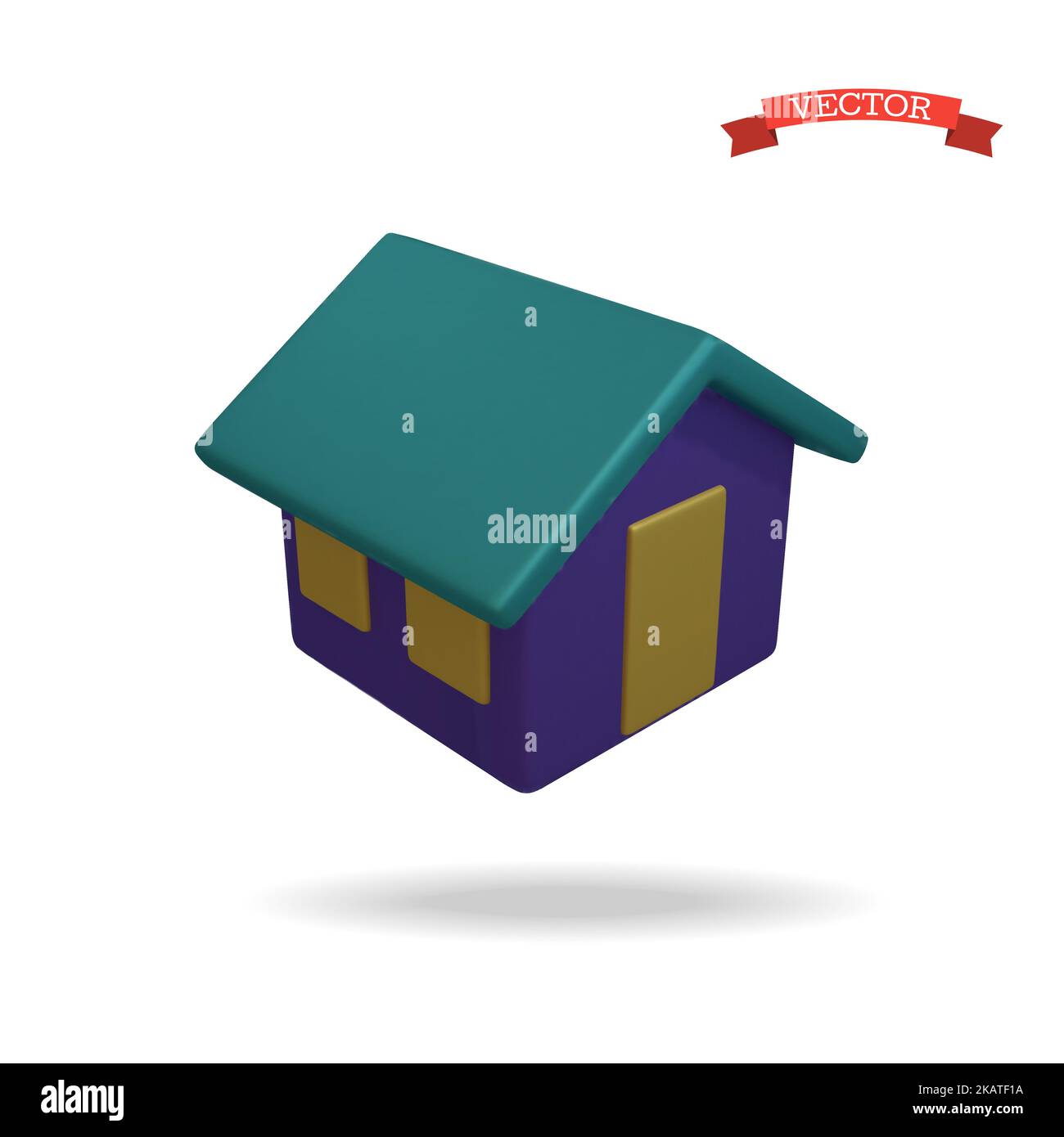 3d house icon design Stock Vector Images - Alamy